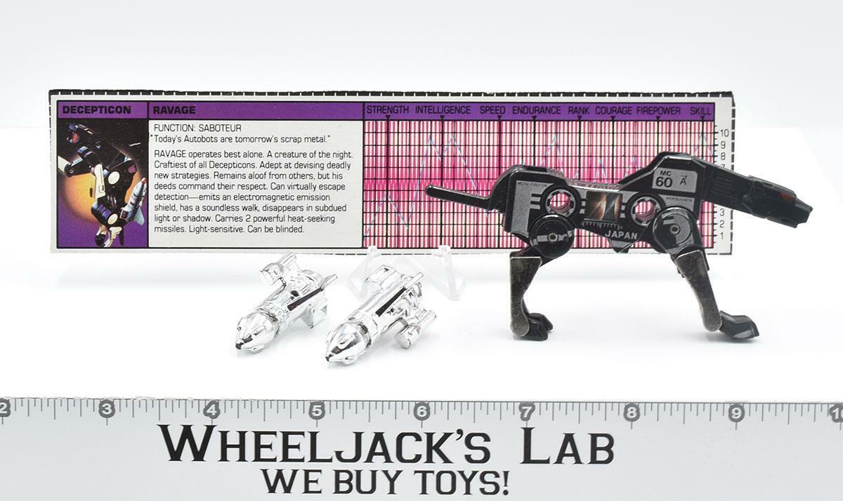 Ravage Cassette ~100% Complete 1985 Vintage G1 Transformers Action ...