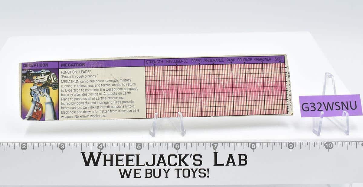 Megatron Tech Spec 1984 Vintage Hasbro G1 Transformers Action Figure ...