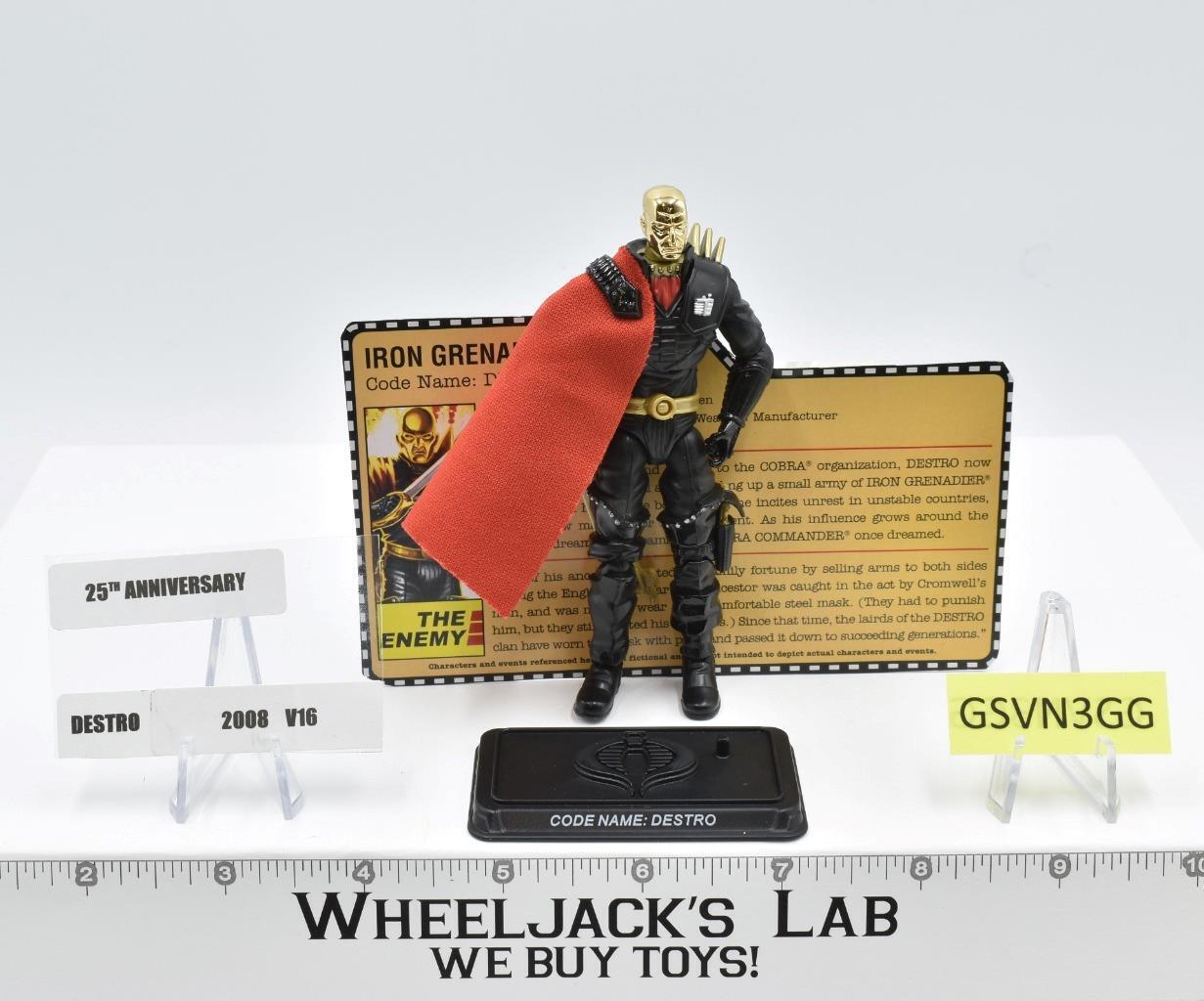 Destro V16 100% Complete 25th Anniversary G.I. Joe 2008 Hasbro Action ...