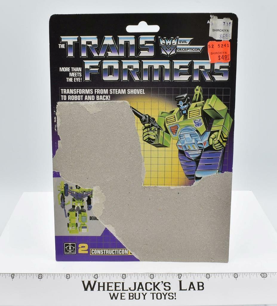 Scavenger Devastator Cardback Vintage 1985 G1 Transformers Action ...