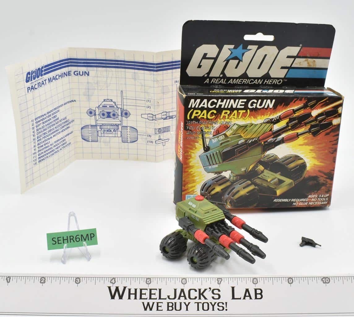 Machine Gun Pac Rat W/Box Complete GI Joe 1983 Action Vehicle Hasbro ...