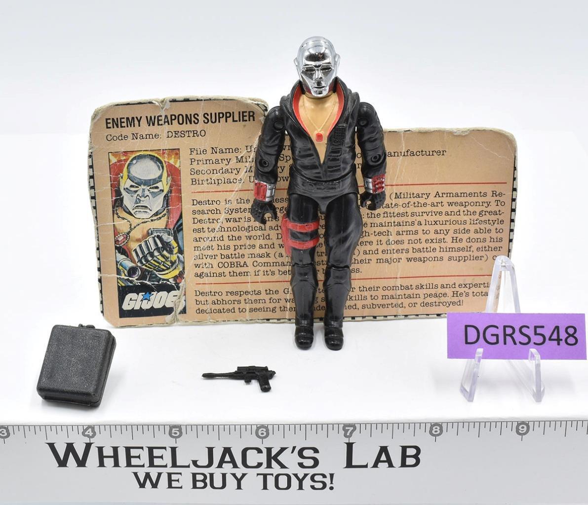 Destro V1 100% Complete G.I. Joe 1983 Hasbro Vintage Action Figure - Wheeljack's Lab