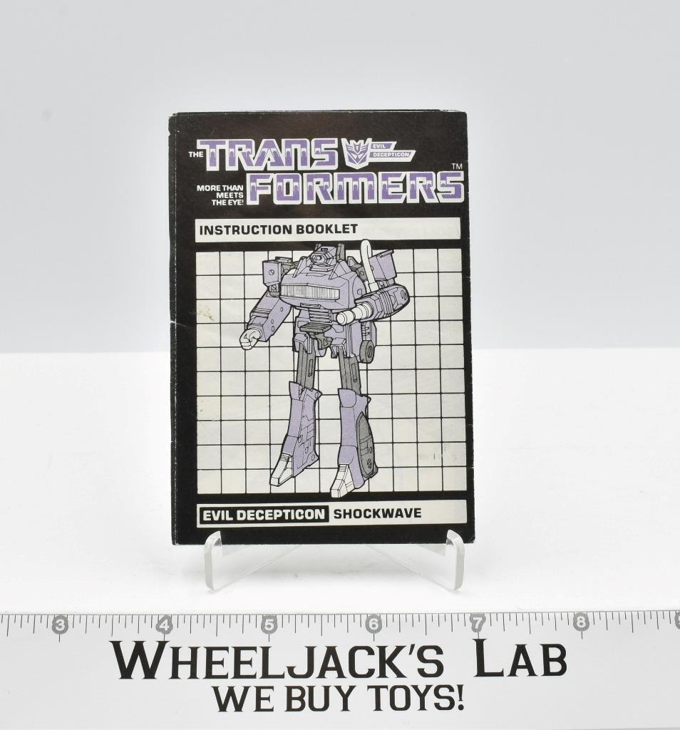 Shockwave Action Figure Instruction Manual Booklet 1985 Hasbro G1 ...