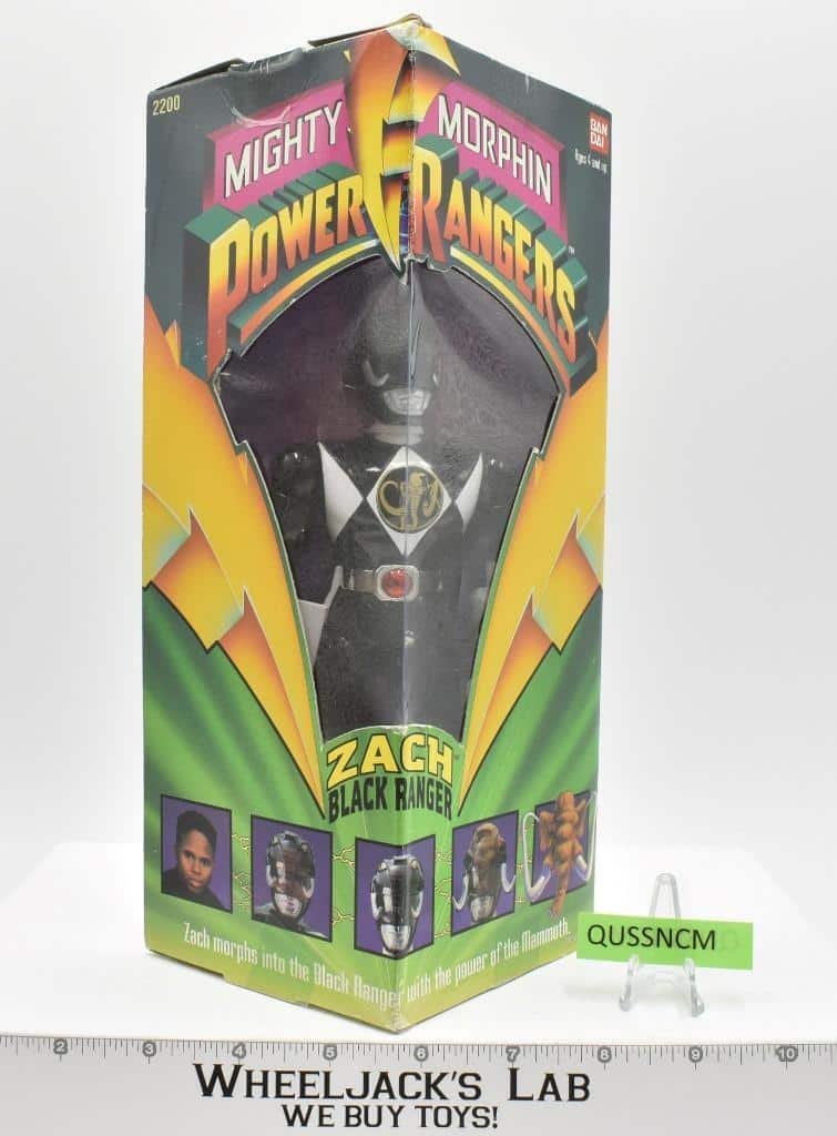 Zach Black Ranger Mighty Morphin Power Rangers 1994 Bandai NEW MISB ...