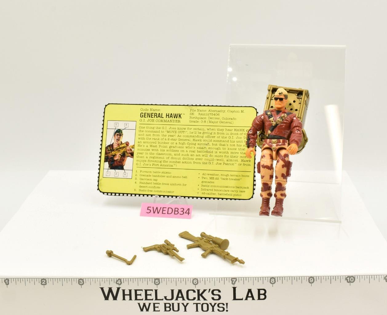 General Hawk V2 100% Complete G.I. Joe 1991 Hasbro Action Figure ...