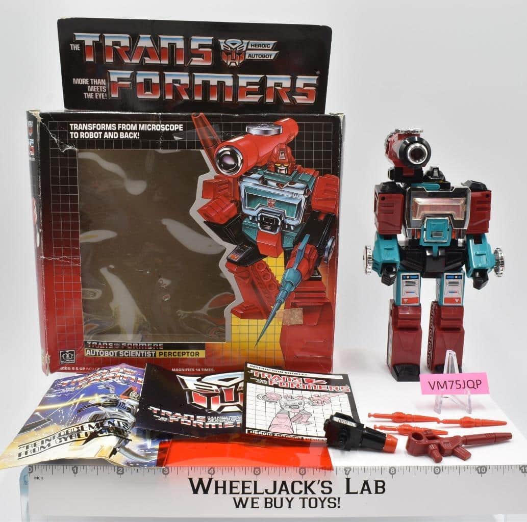 Perceptor NR MINT FIGURE W/MIB 100% Complete 1985 Vintage Hasbro G1 ...