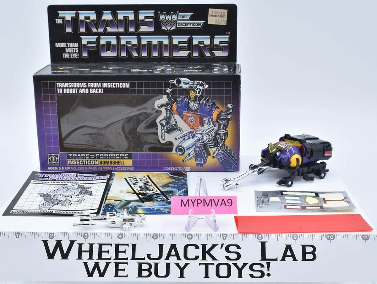 Bombshell w/ Box NEAR MINT FIGURE Complete 1985 Vintage Hasbro G1 ...