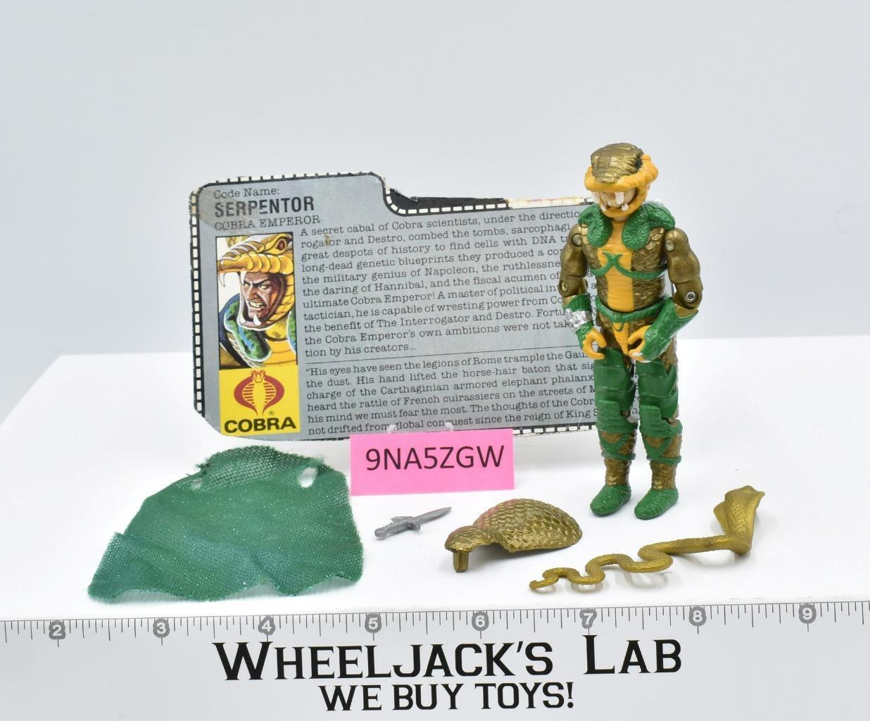 Serpentor V1 100% Complete G.I. Joe 1986 Hasbro Vintage Action Figure ...