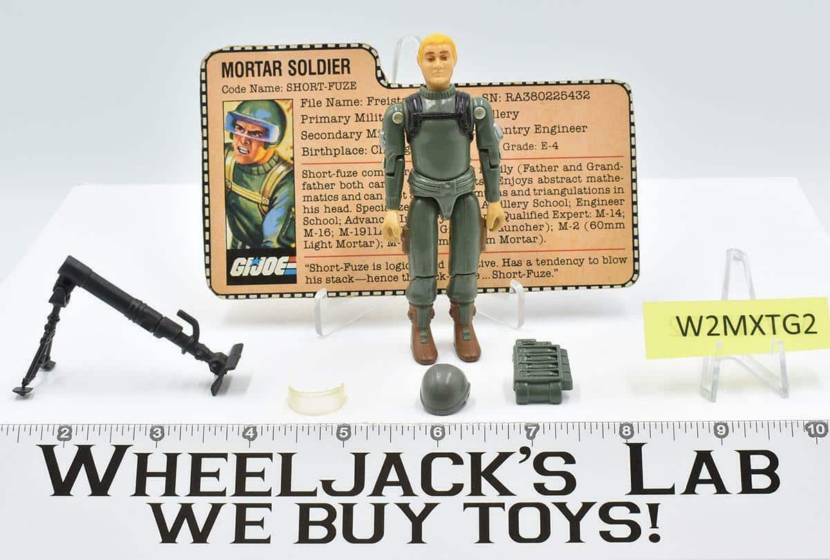 Short Fuze V1 Straight Arms 100% Complete GI Joe 1982 Hasbro Figure ...