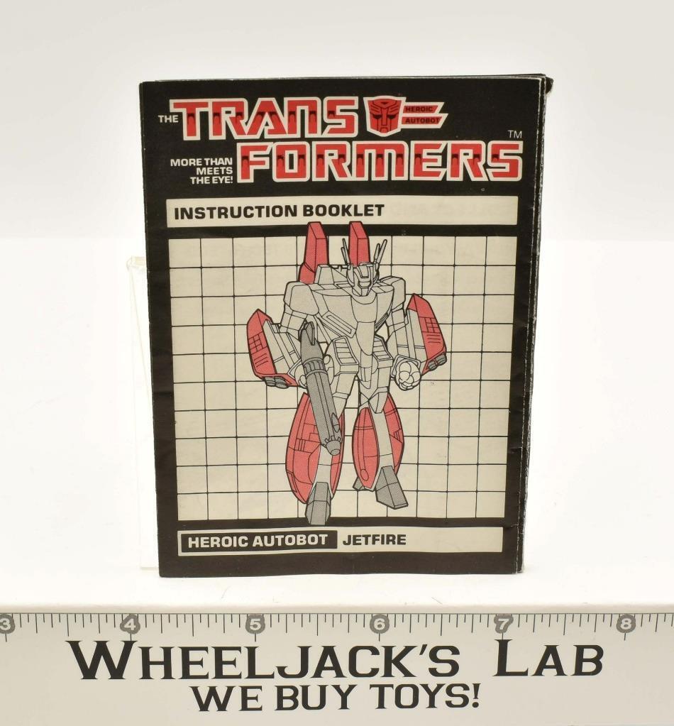 Jetfire Instructions Manual Booklet 1985 Hasbro G1 Transformers Vintage ...