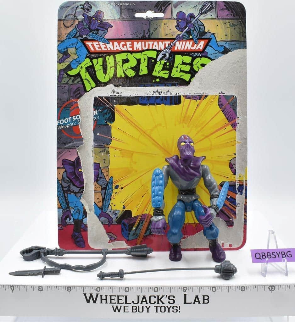 Foot Soldier W/Cardback 100% Complete TMNT 1988 Playmates Vintage ...