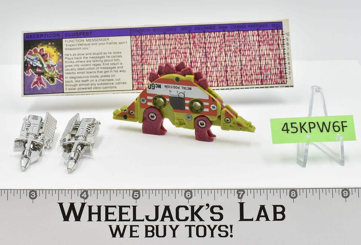 Slugfest 100% Complete 1987 Vintage G1 Transformers Stegosaurus Action ...