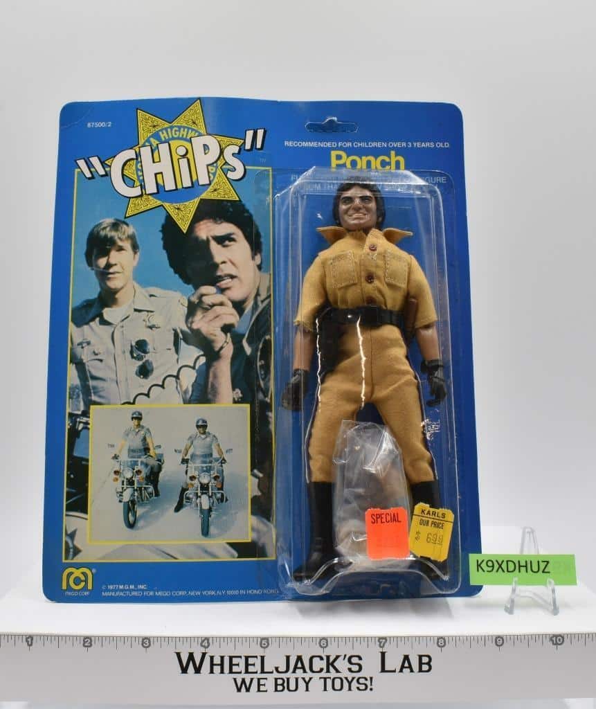 Erik Estrada as Ponch CHiPS 1977 Mego 8" Action Figure NEW MOSC SEALED ...