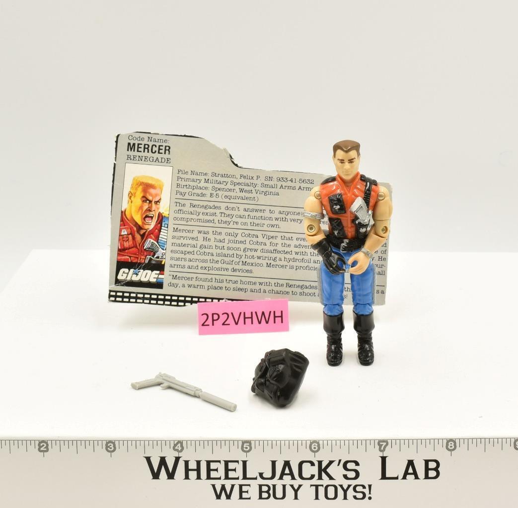 Mercer 100% Complete G.I. Joe 1987 Hasbro Vintage Action Figure ...