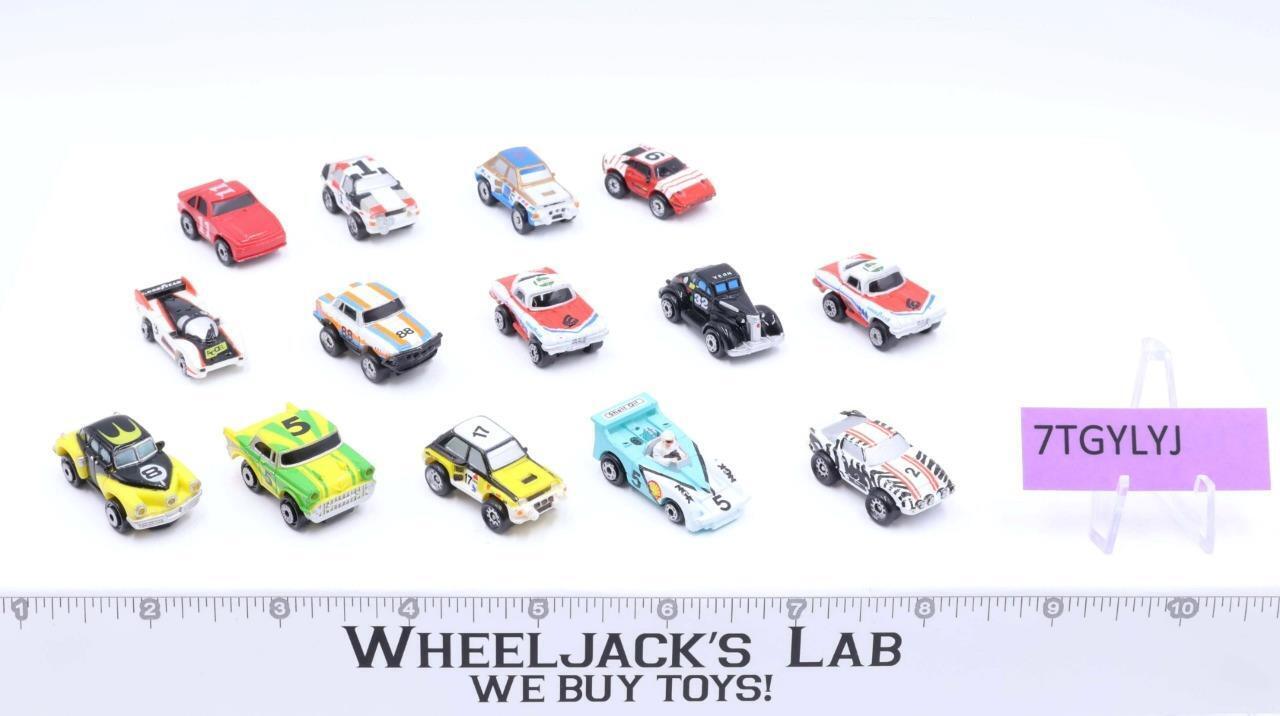 Lot of 14 Race Cars 1988-89 Vintage Galoob Micro Machines - Wheeljack's Lab