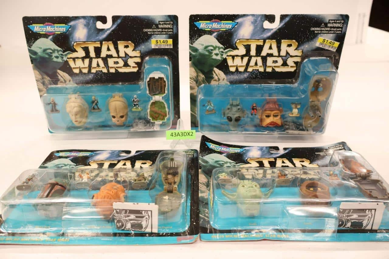 Lot of 4 Mini Transforming Heads Star Wars Micro Machines 1996 Galoob ...