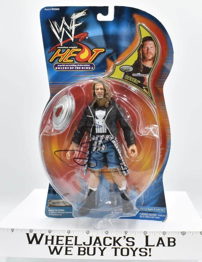 Raven 7" AUTOGRAPHED Sunday Night Heat Rulers of the Ring 3 MOSC WWF ...