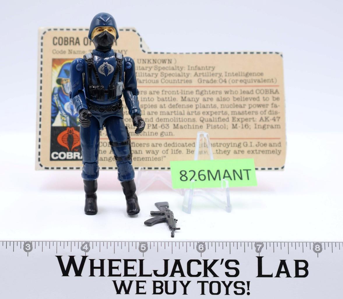 Cobra Officer V1 Straight Arm RED CARD BACK 100% Complete G.I. Joe 1982 ...