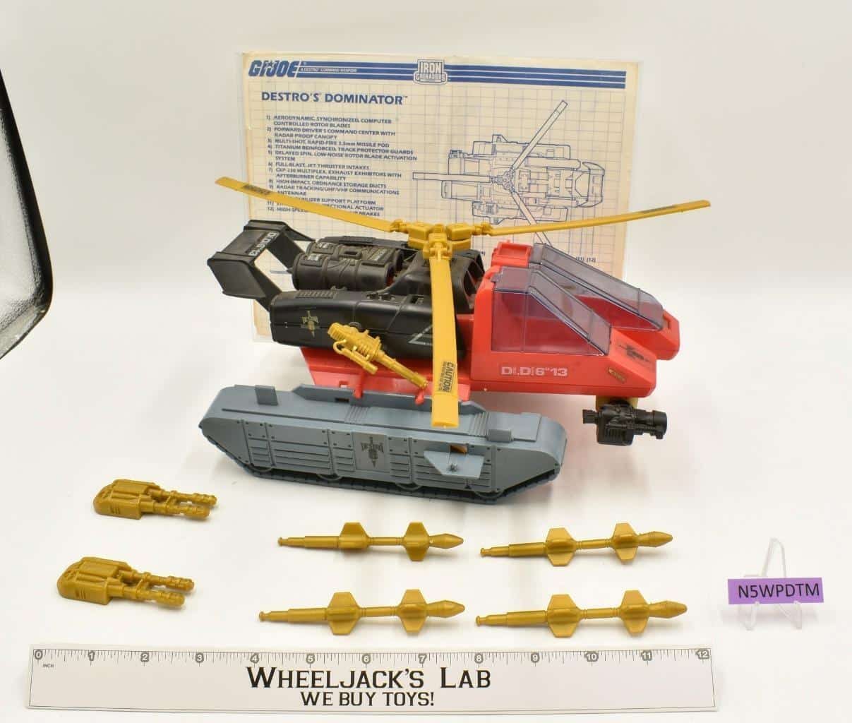 Destro's Dominator 100% Complete GI Joe 1990 Hasbro Action Figure ...