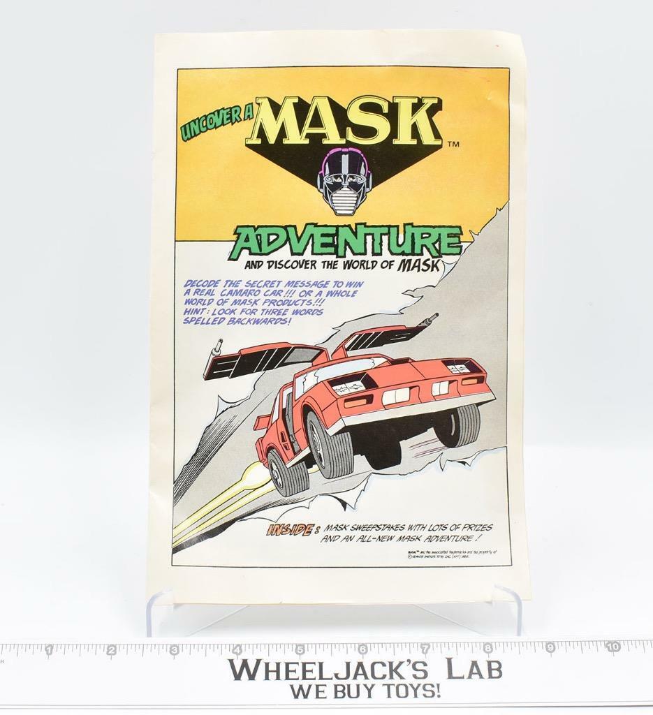 Uncover a MASK Adventure Comic & Camaro Sweepstakes 1986 Kenner Vintage ...
