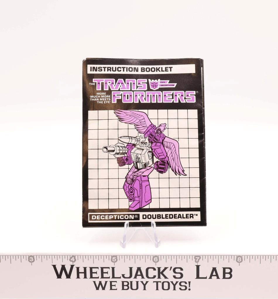 Doubledealer Vintage Instruction Manual Booklet 1988 G1 Transformers ...