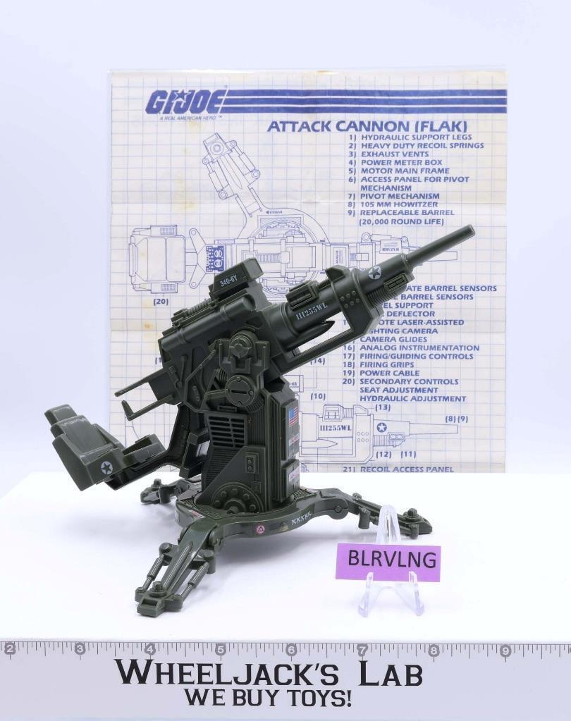 FLAK Cannon 100% Complete G.I. Joe Hasbro 1982 Vintage Vehicle Action ...