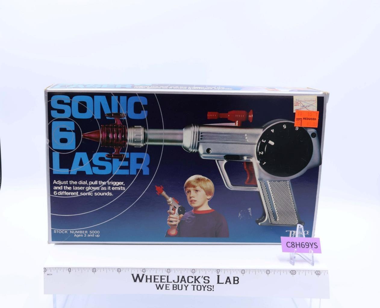 Sonic 6 Laser Toy Laser Blaster Gun Vintage 1970's-80's Prince Toys NEW ...
