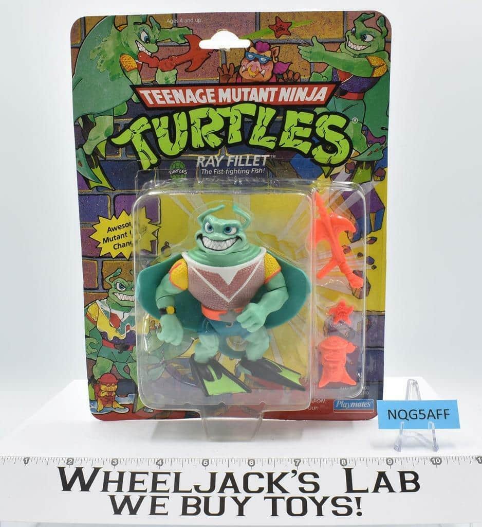 Ray Fillet NEW MOSC 1990 Teenage Mutant Ninja Turtles Playmates TMNT ...