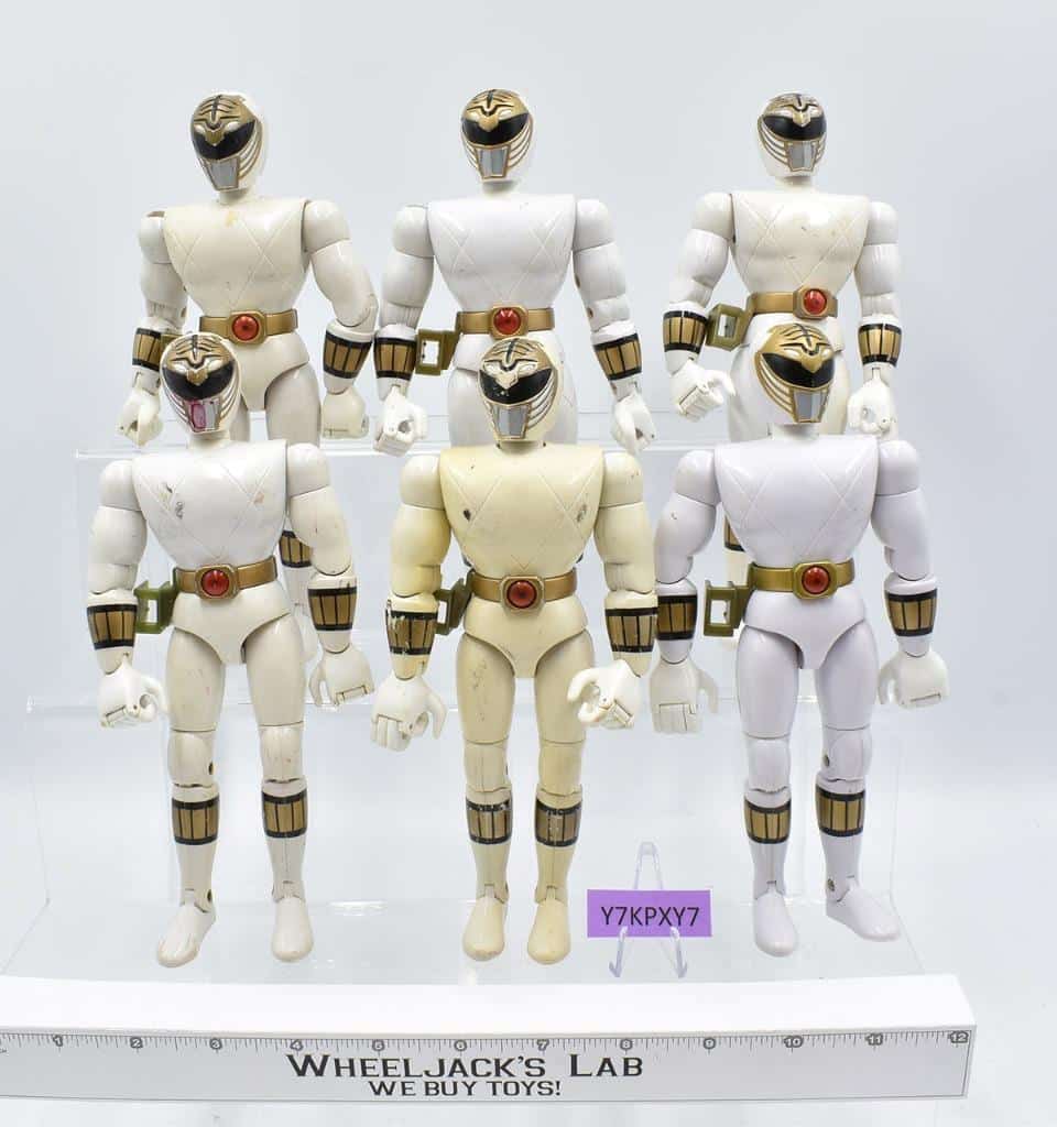 Lot of 6 White Power Rangers 1994 8" Bandai Action Figures - Wheeljack ...