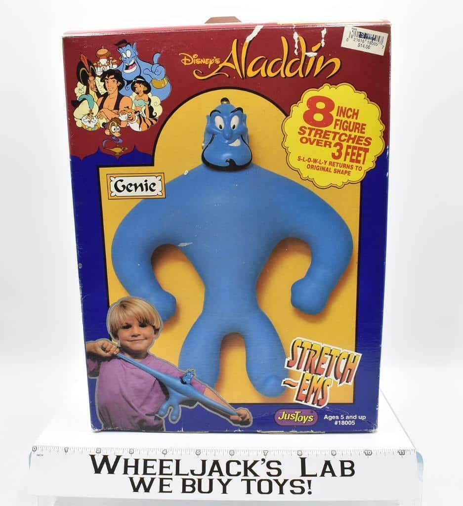 Disney's Aladdin Genie Stretch~Ems JusToys NEW Action Figure Vintage ...