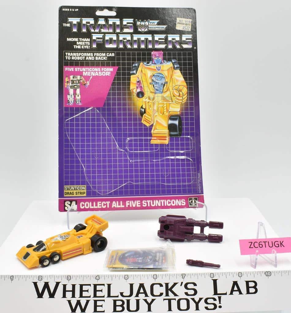Drag Strip 100% Complete W/CARDBACK 1985 Vintage Hasbro G1 Transformers ...