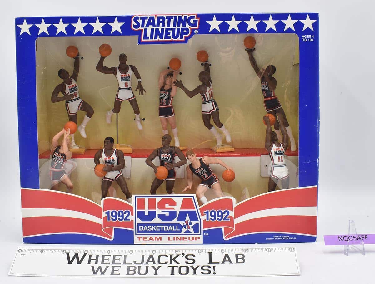 USA Basketball Team Lineup Starting Lineup 1992 Kenner Action Figure ...