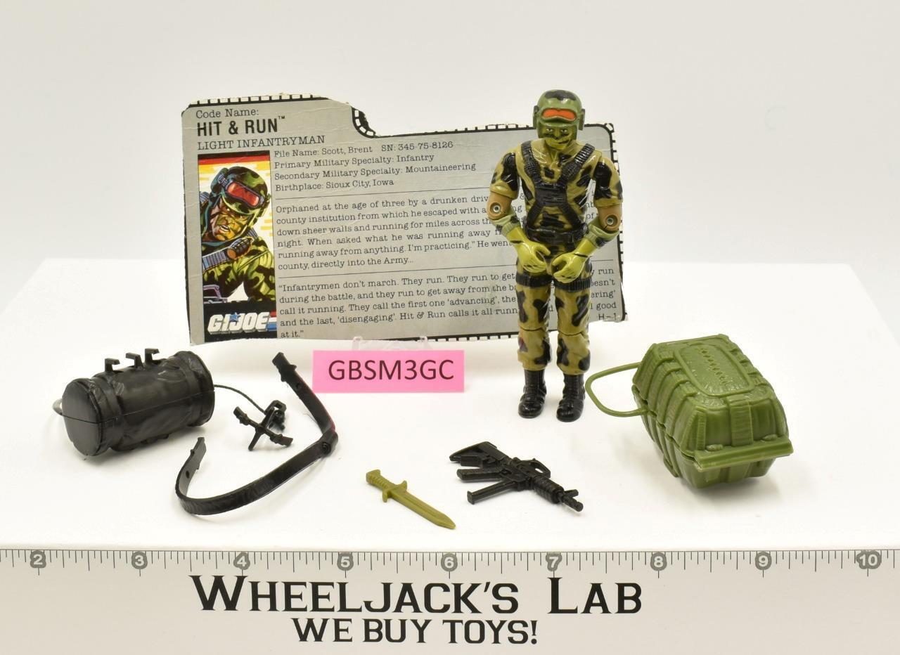 Hit & Run V1 100% Complete G.I. Joe 1988 Hasbro Vintage Action Figure ...