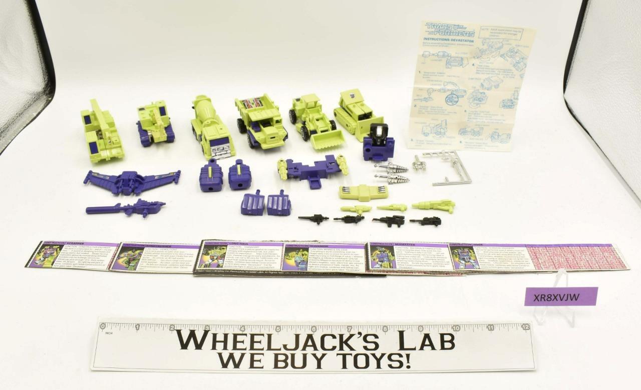 Devastator 100% Complete Vintage 1985 G1 Transformers Hasbro Action ...