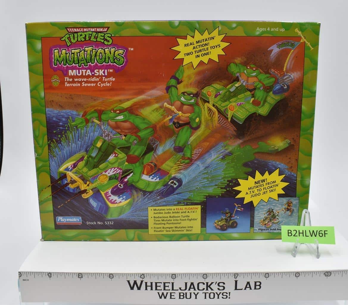 Muta-Ski 100% Complete W/Box Teenage Mutant Ninja Turtle 1992 Playmates ...