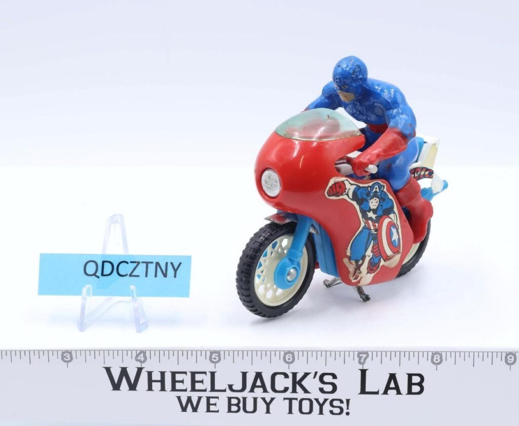 Captain America Marvel Comics 1984 Buddy L Action Figure & Motorcycle ...