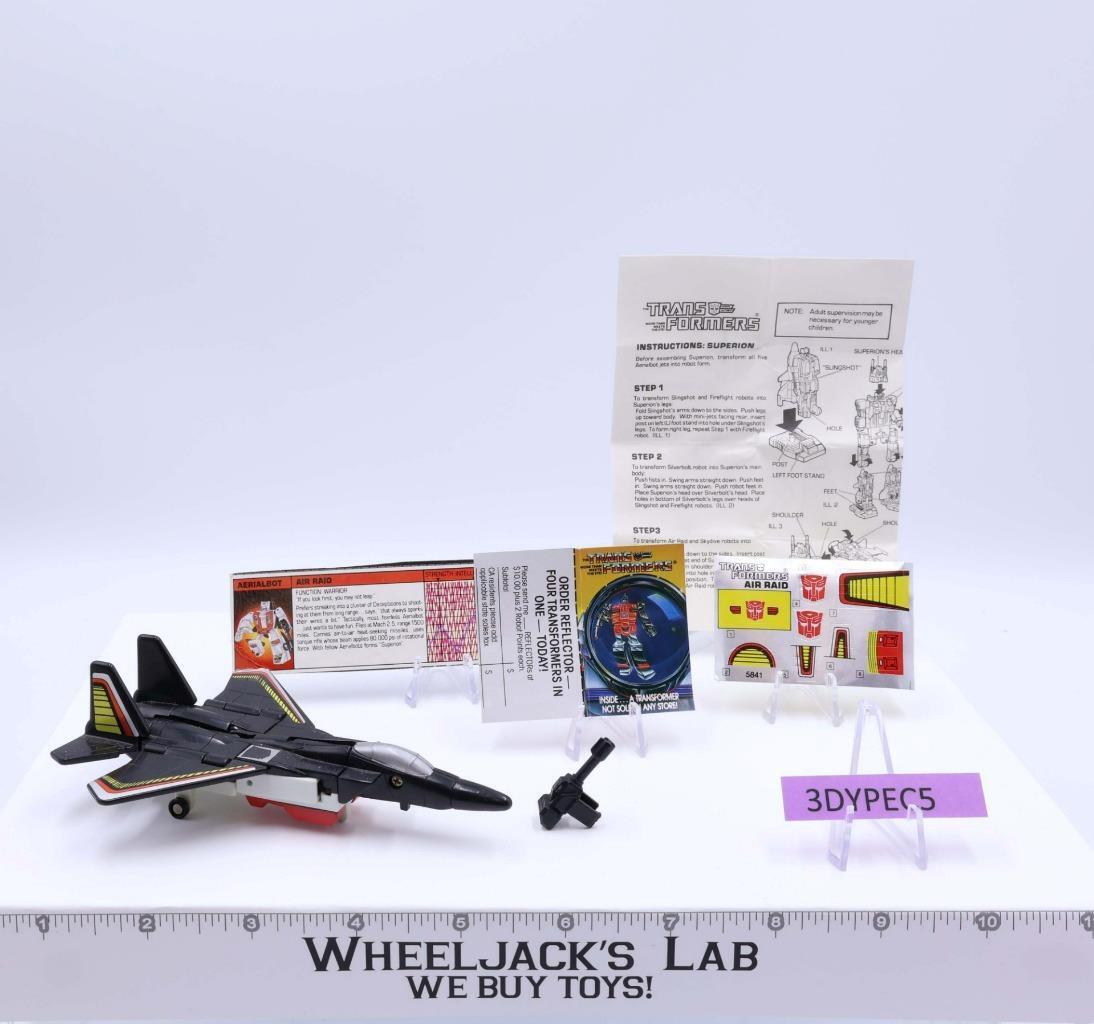 Air Raid 100% Complete UNUSED STICKERS 1985 Vintage G1 Transformers ...