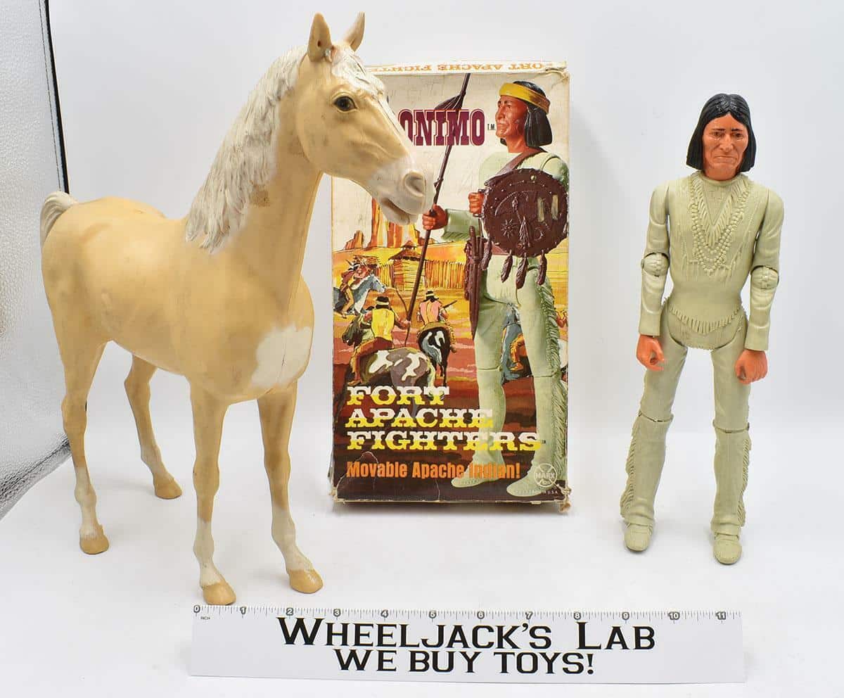 Geronimo Apache & Thunderbolt 12" Marx Action Figure Vintage 1967 ...