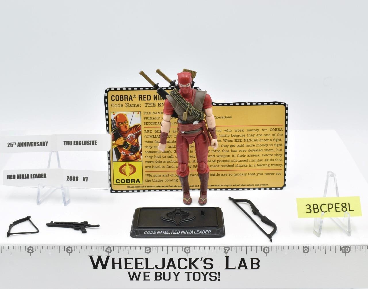 Cobra Red Ninja Leader V1 100% Complete G.I. Joe 2008 Hasbro Action ...