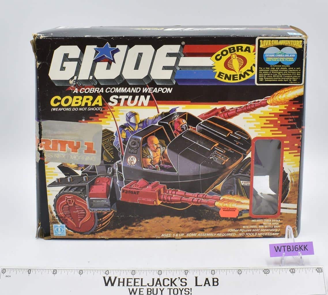 Cobra Stun Motor Viper 100% Complete W/Box G.I. Joe 1986 Hasbro Vintage ...