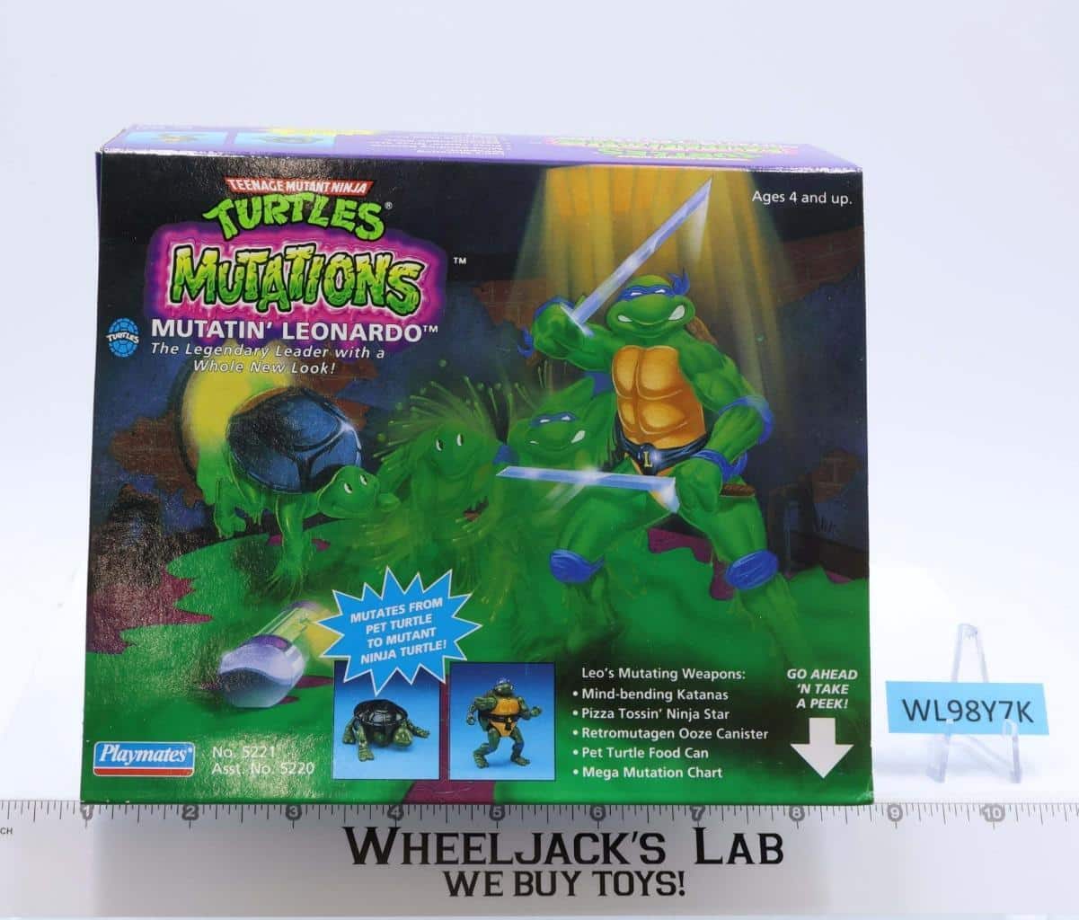 Mutatin' Leonardo 100% Complete TMNT Mutations 1992 Playmates Action ...