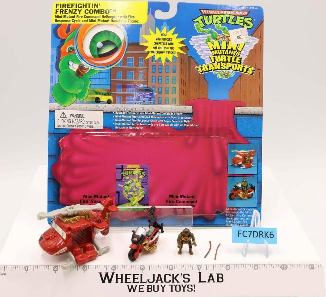 Mini Mutant Firefightin' Frenzy Combo 100% Complete TMNT 1994 Playmates ...