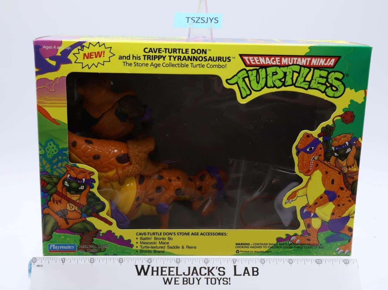 Cave Turtle Don W/ Trippy T-Rex 100% Complete TMNT 1992 Playmates ...