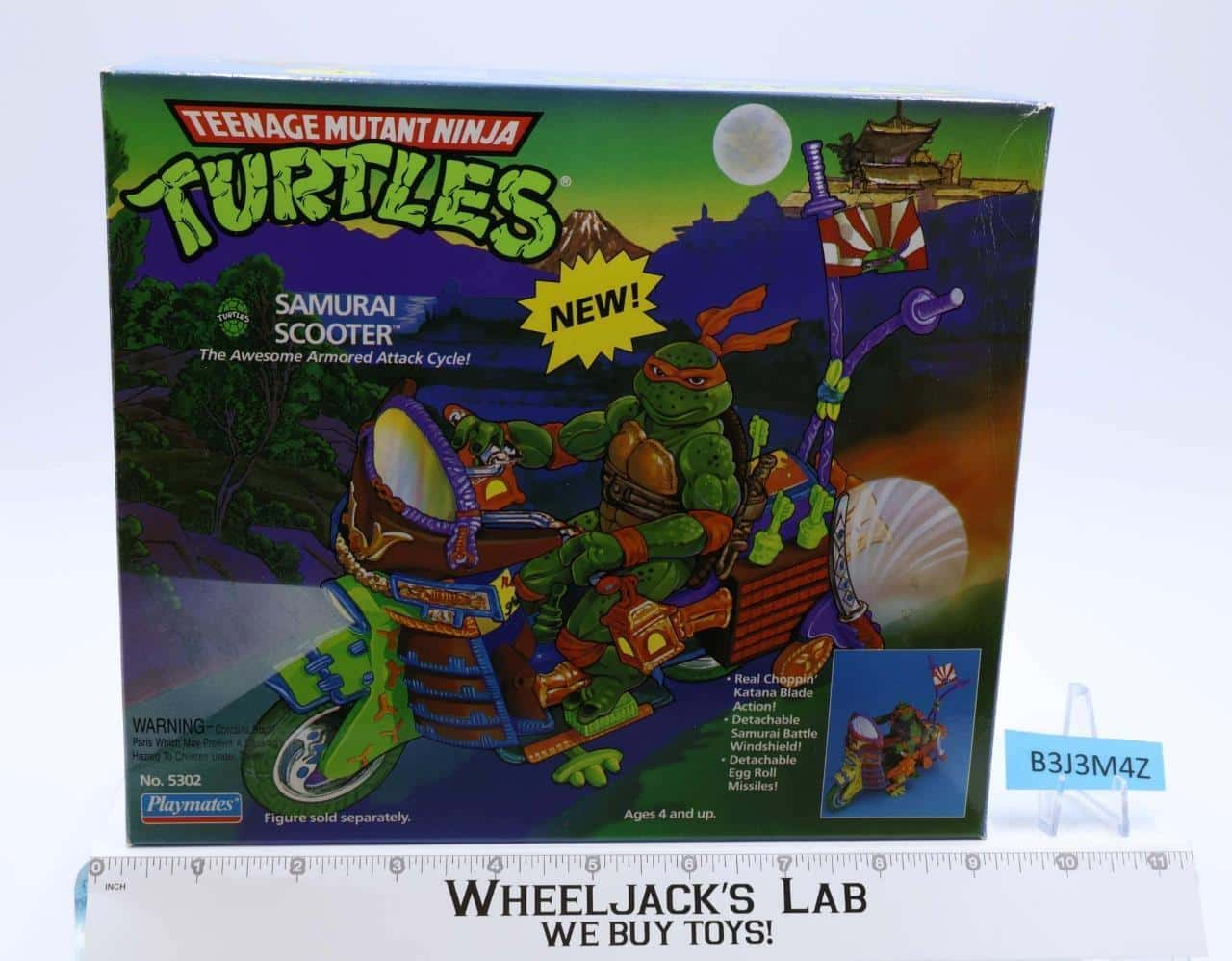 Samurai Scooter 100% Complete TMNT 1992 Playmates Action Figure Vehicle ...