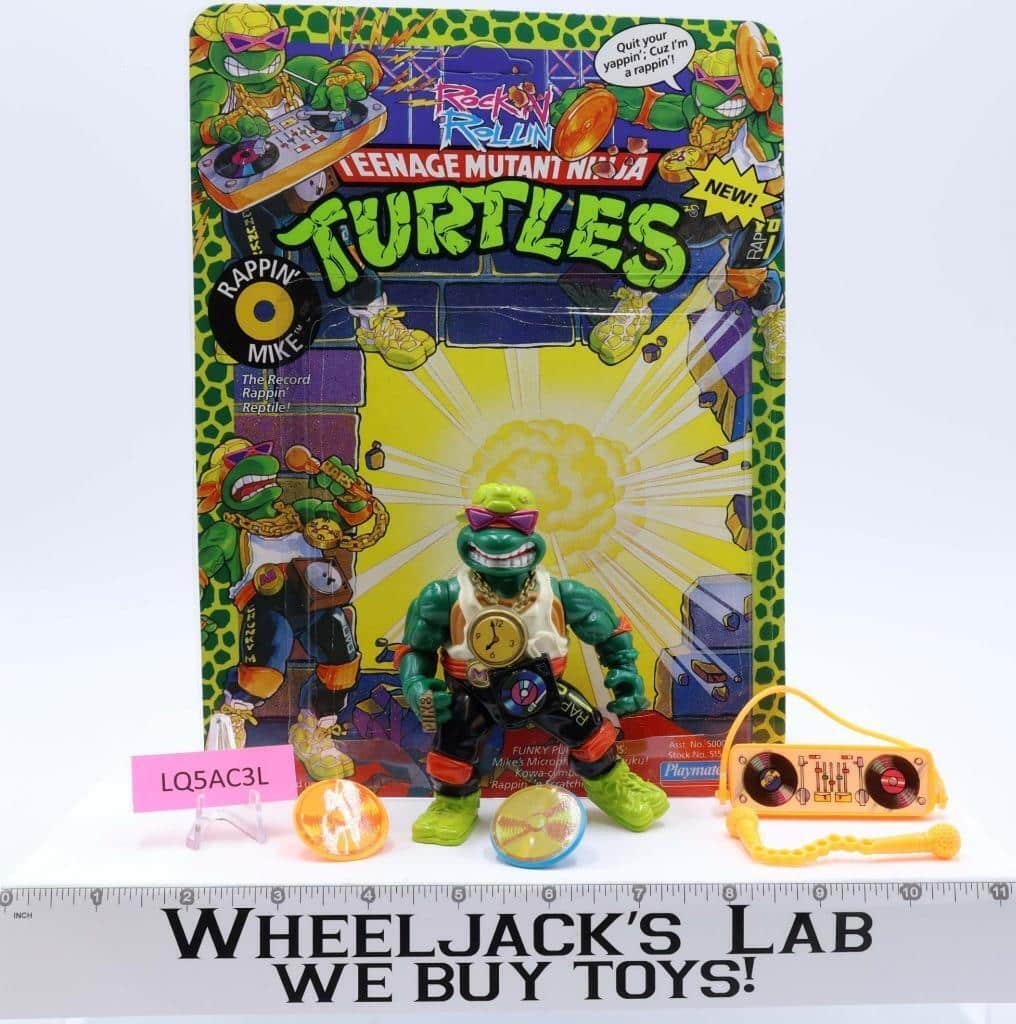 Rappin' Mike 100% Complete W/Card TMNT Teenage Mutant Ninja Turtle ...