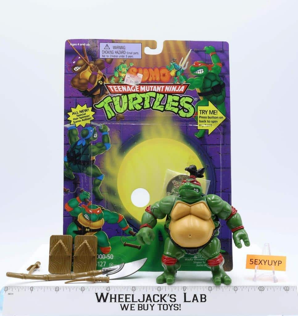 Sumo Raphael 100% Complete W/Card TMNT 1995 Playmates Action Figure ...