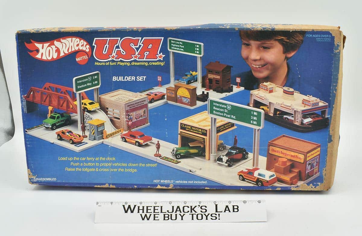 USA Builder Set W/Box Hot Wheels 100% Complete 1981 Mattel Vintage ...