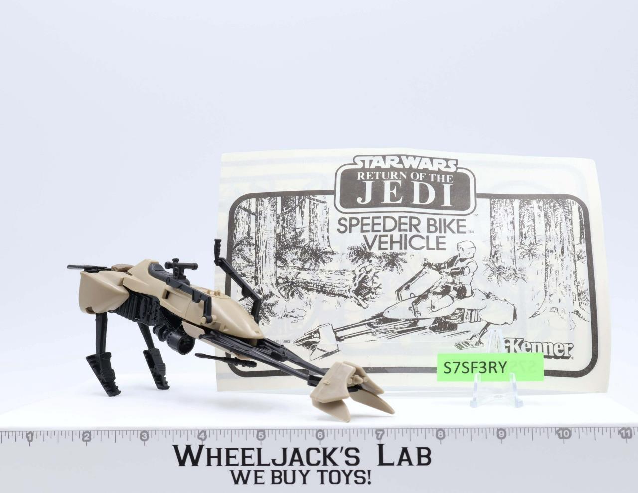Speeder Bike 100% Complete Star Wars ROTJ 1983 Kenner Action Figure Vehicle - Wheeljack's Lab