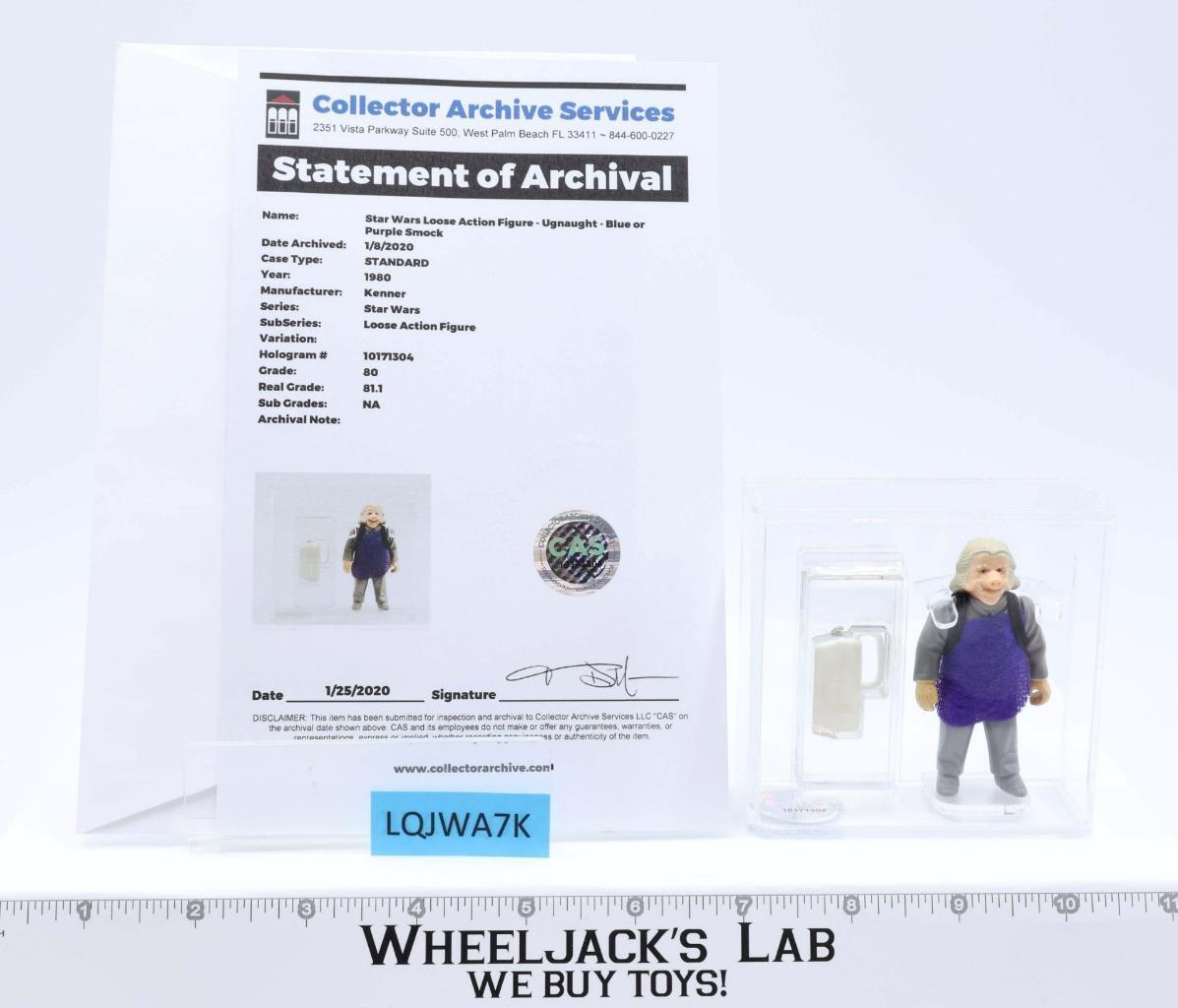 Ugnaught Blue Smock Hong Kong CAS GRADED 80 Star Wars 1980 Kenner ...