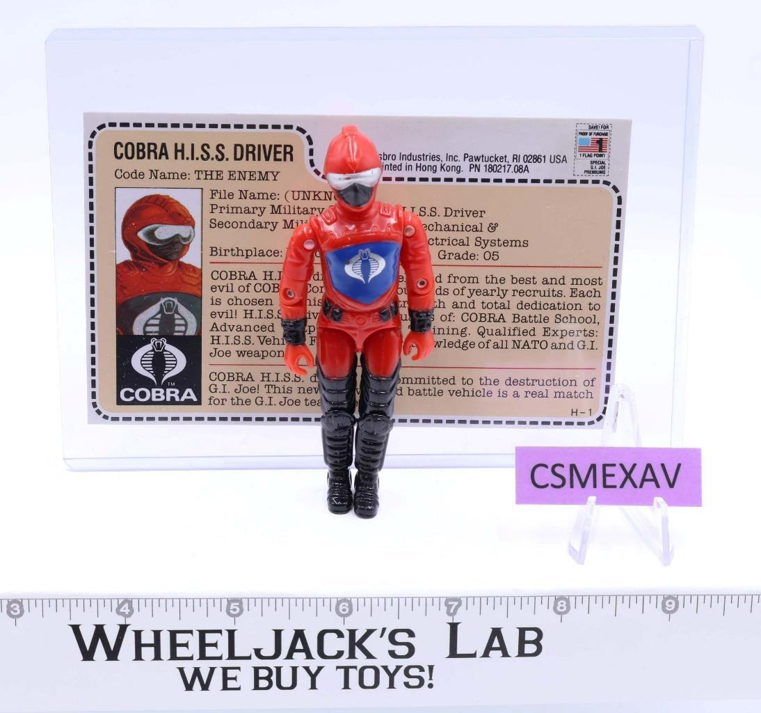 Cobra H.I.S.S. Driver V1 RED CARD BACK 100% Complete G.I. Joe 1983 ...